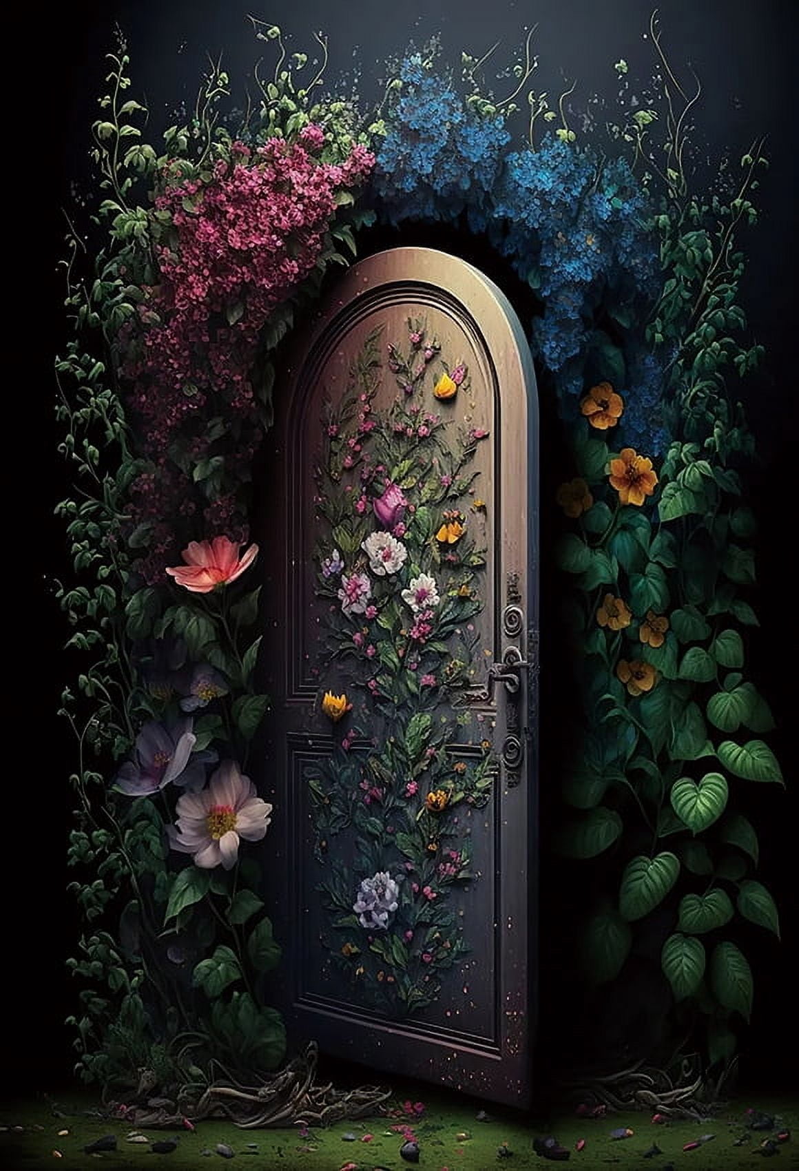 Photography Background Vintage Arch Door Floral Kid Birthday Party ...