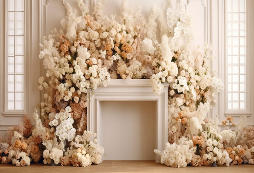 Photography Background Vintage European Wall Window Flowers Wedding ...