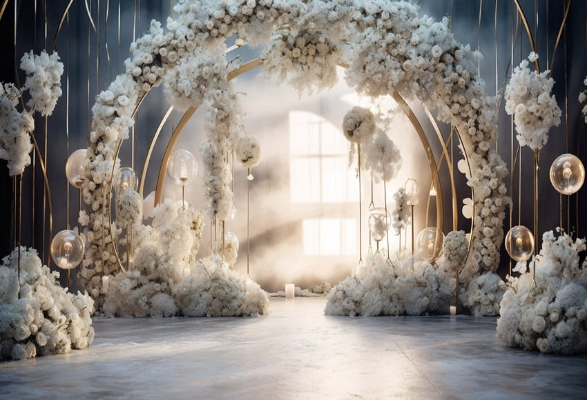 Photography Background Vintage European Wall Window Flowers Wedding ...