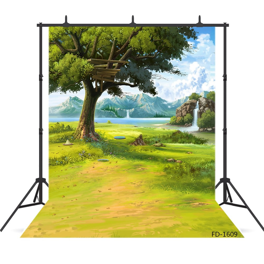 Photography Background for Photo Studio Scenic Tree River Paint Vinyl ...