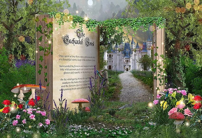 Photography Backgrounds Forest Wonderland Mushroom Spring Fairy Tale ...