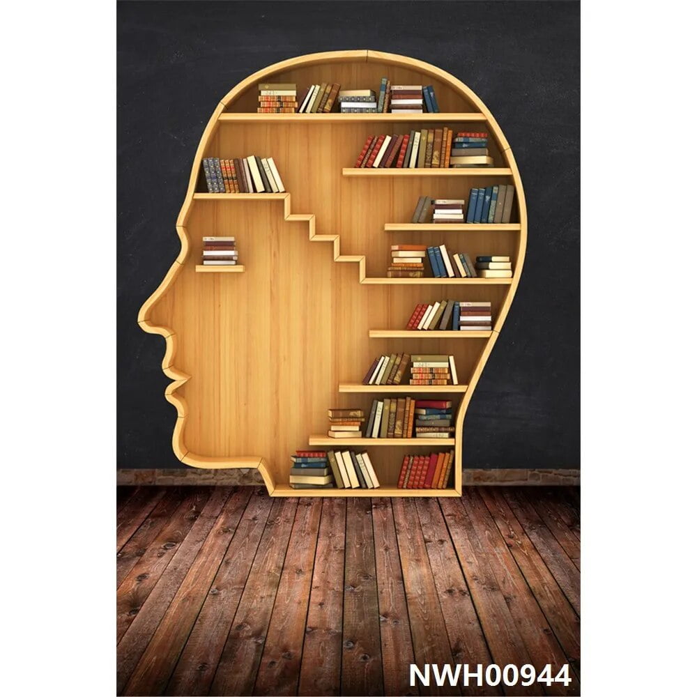 Photography Backgrounds Tree Shape Bookshelf Blackboard Wooden Floor ...