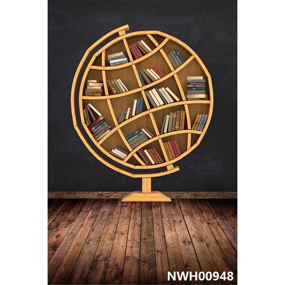 Photography Backgrounds Tree Shape Bookshelf Blackboard Wooden Floor ...