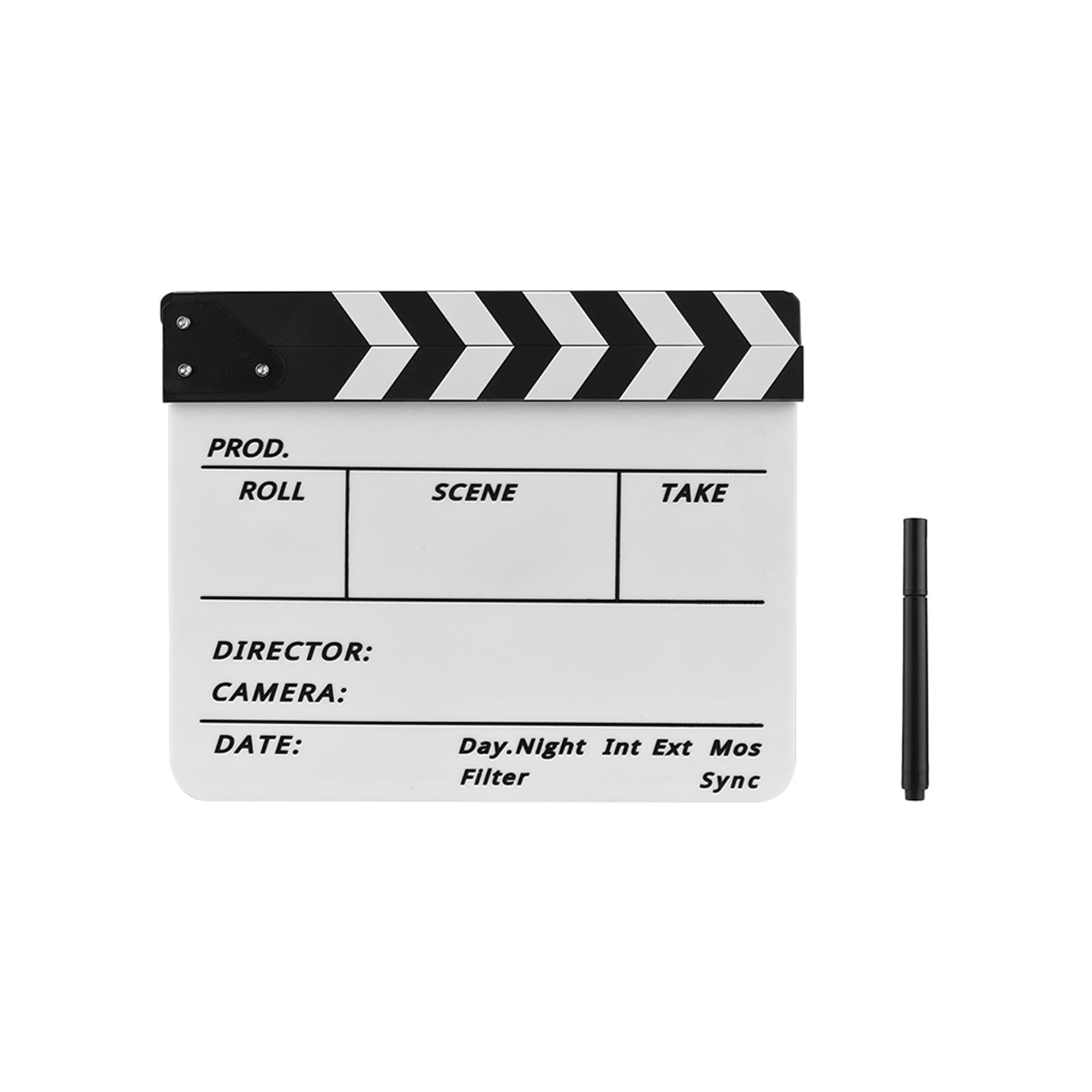 Photography Dry Erase Acrylic Director Film Clapboard Movie TV Cut ...