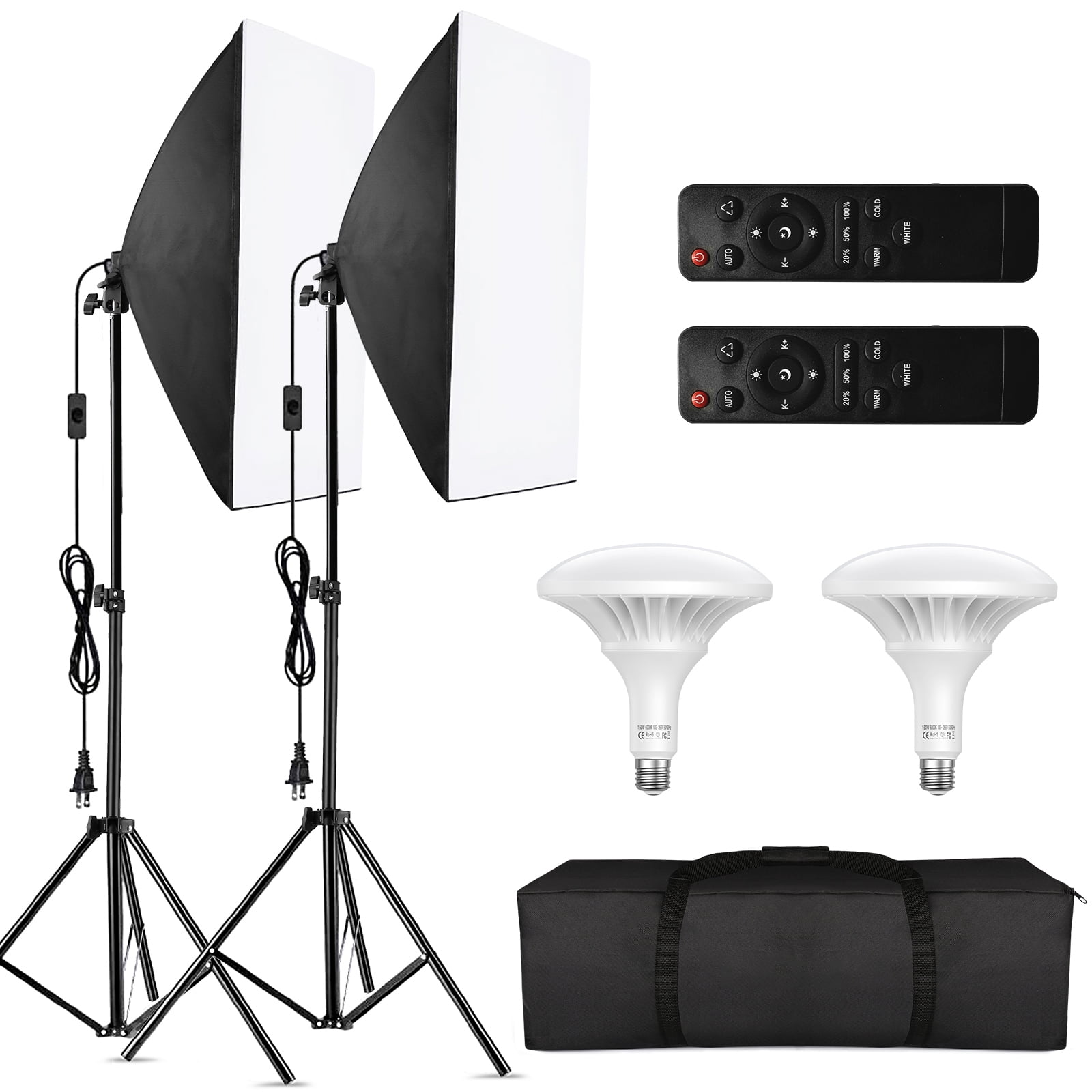 Photography Kit,Professional Studio Softbox Kit With 150w L-ed * Buzhi ...