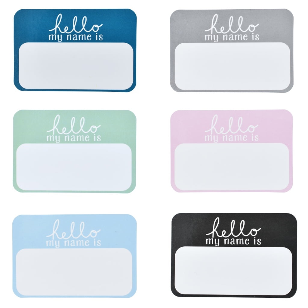 Photography Name Tag Stickers Identification Badges "Hello My Name is ...