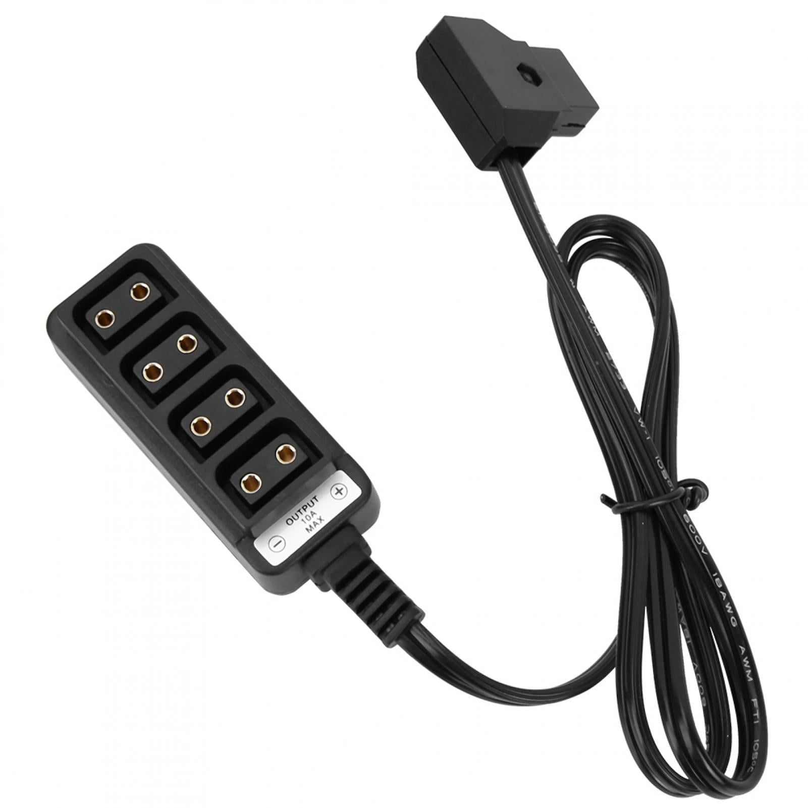 Photography Power Supply Splitter Cable, 1-4 D Tap Straight Splitter Cable for Camera Systems ...