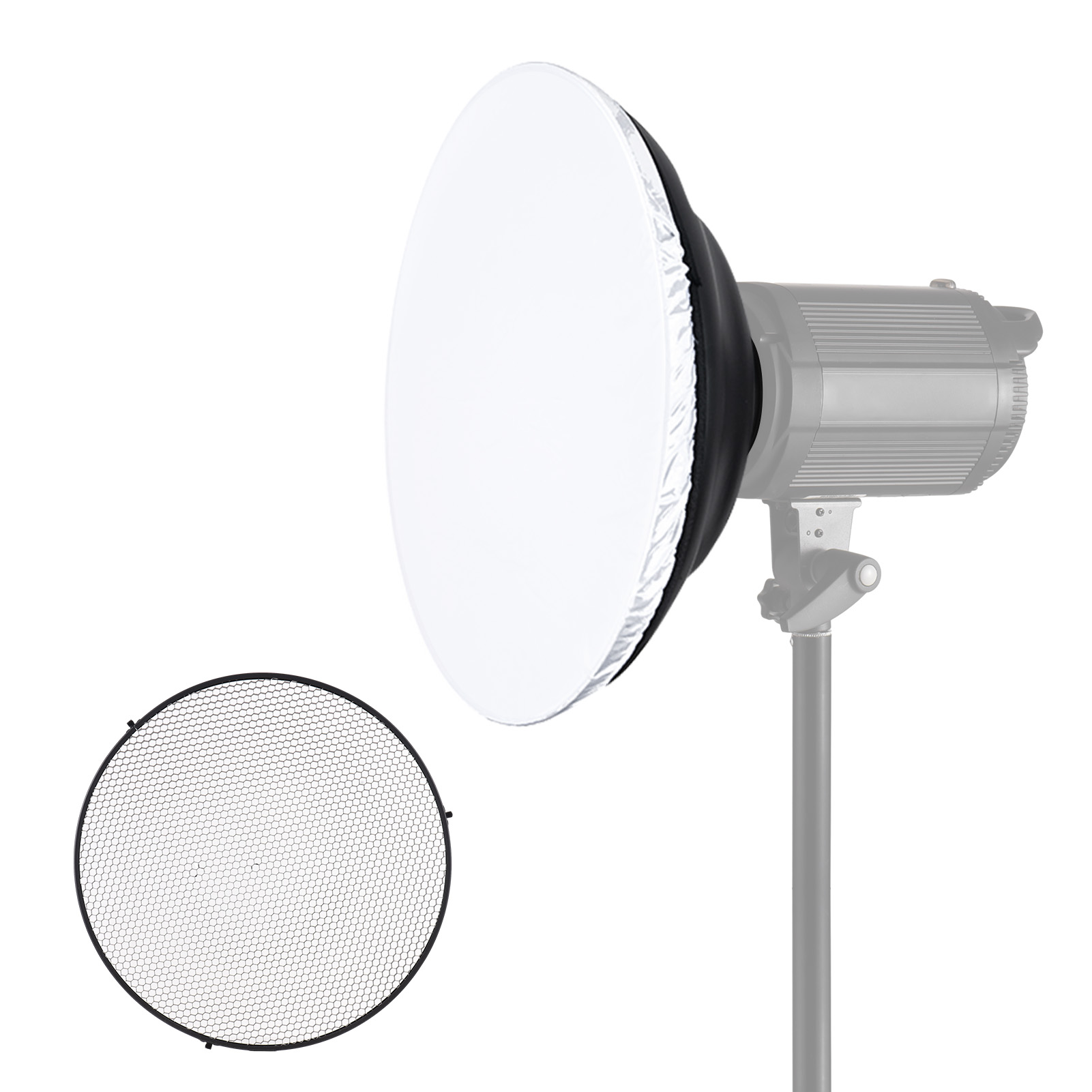 Photography Reflector,Soft Cloth Dish Diffuser Speedlite White ...