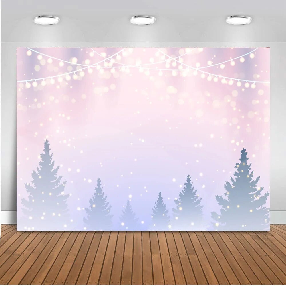 Photography backdrop Christmas Background for Photo Studio Winter Pine Photocall Gliiter Bokeh ...