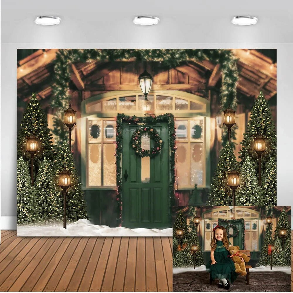 Photography backdrop Christmas tree house background for photo studio ...