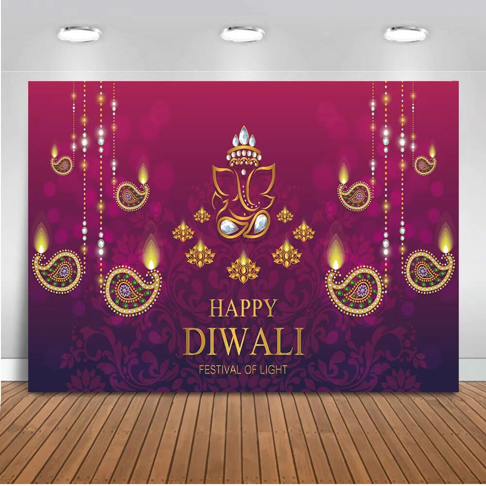 Photography backdrop Happy Birthday Diwali Background for photo studio ...