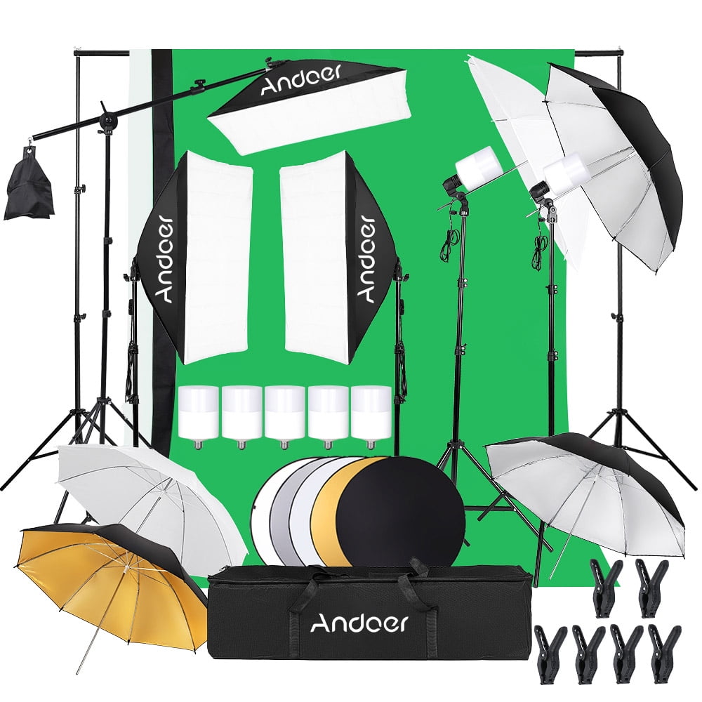 Photography suit,Stand/ Studio Softbox Kit Led Kit Professional Umbrella/ 40w 2m 50 * Umbrella ...