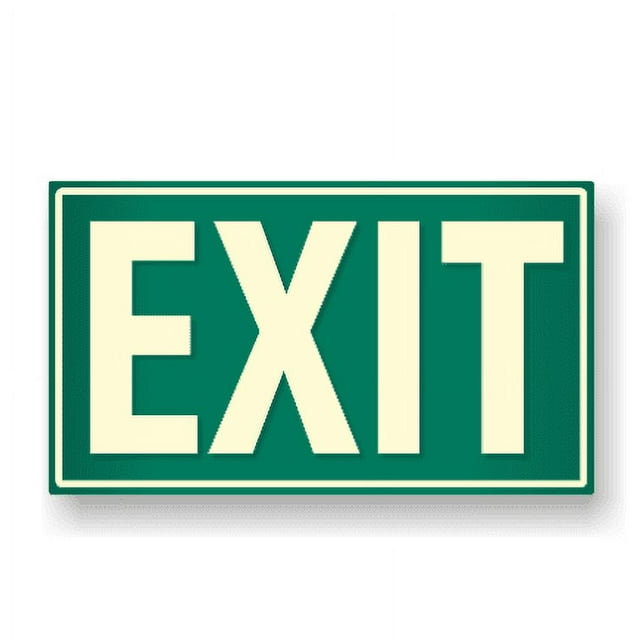 Photoluminescent Exit Sign Glow In The Dark (Green) / UV Inks on ...