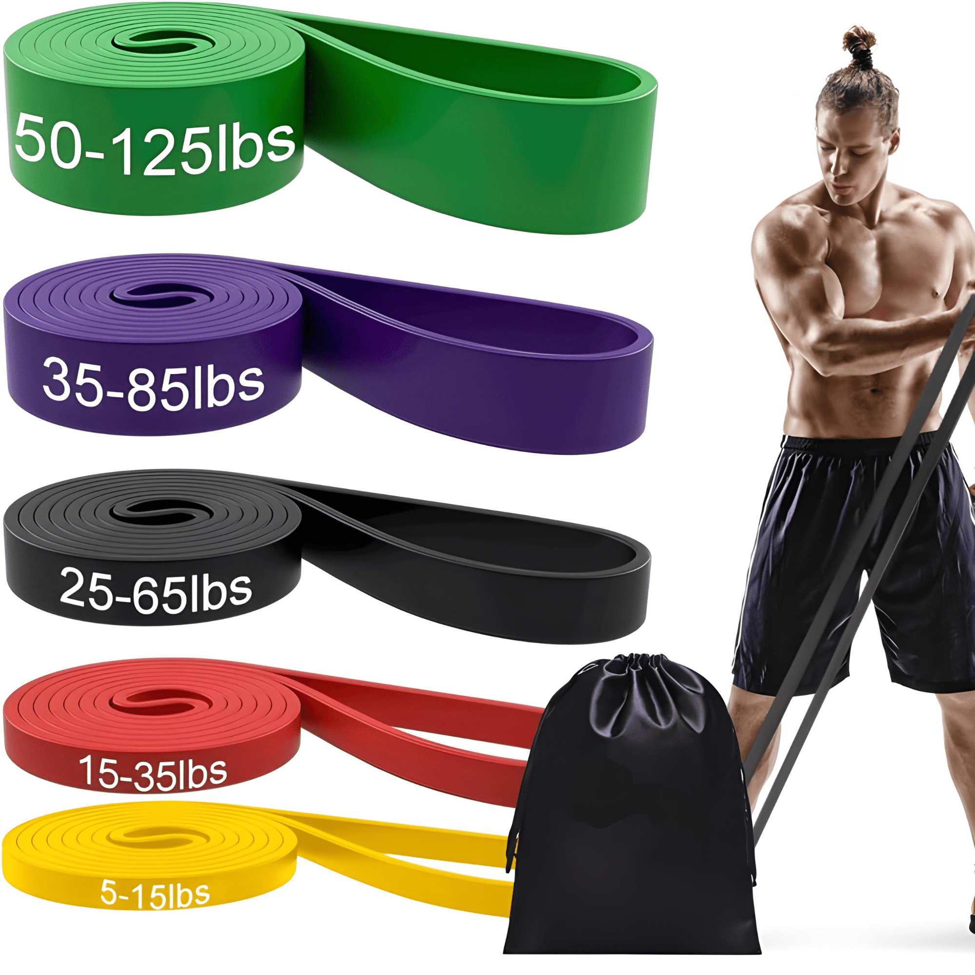 Photon Flick Heavy-Duty Resistance Bands, 5 Strength Levels, Durable ...