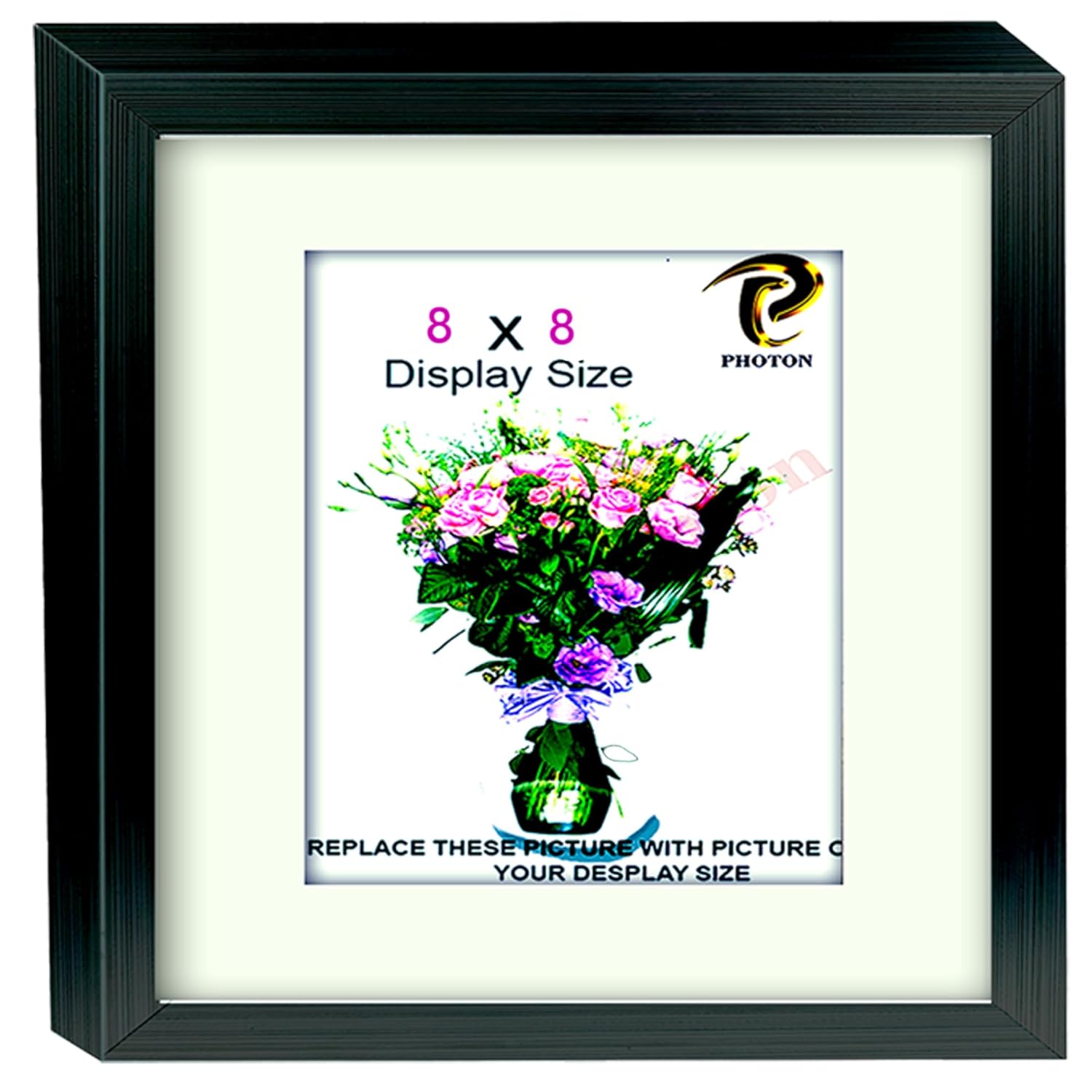 Photon Picture Frame 20 x 20 cm Display Size Black Frame with White ...