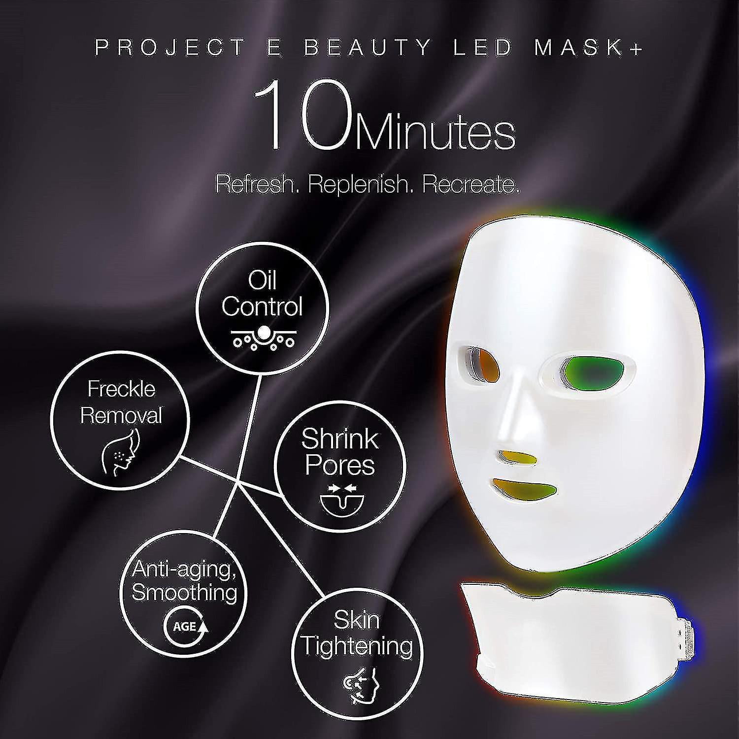 Photon Rejuvenation Facial And Neck Mask | Wireless Led Photon Red ...
