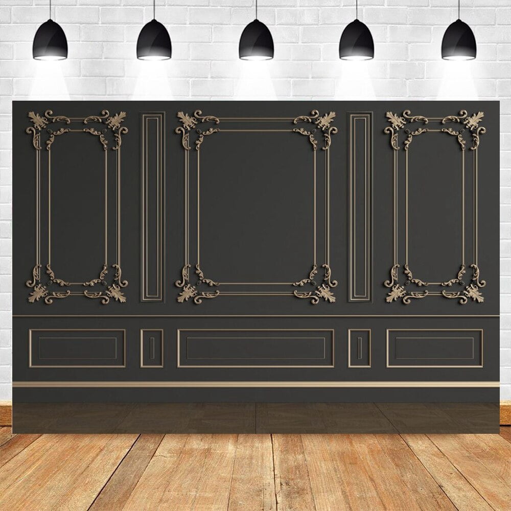 Photophone Black Wall Retro Door Room Interior Backdrop Photography ...