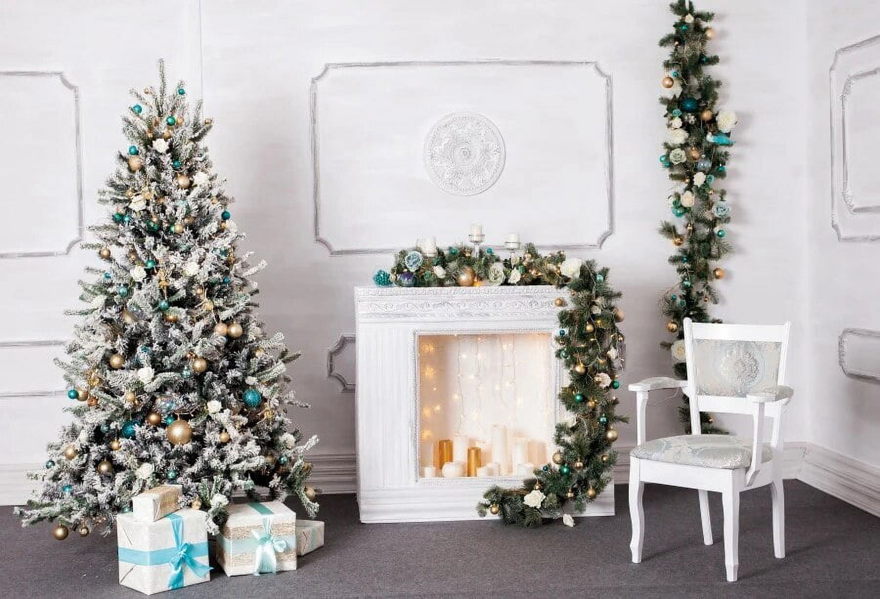Photophone Christmas Backdrops For Photography Tree Lights Fireplace ...
