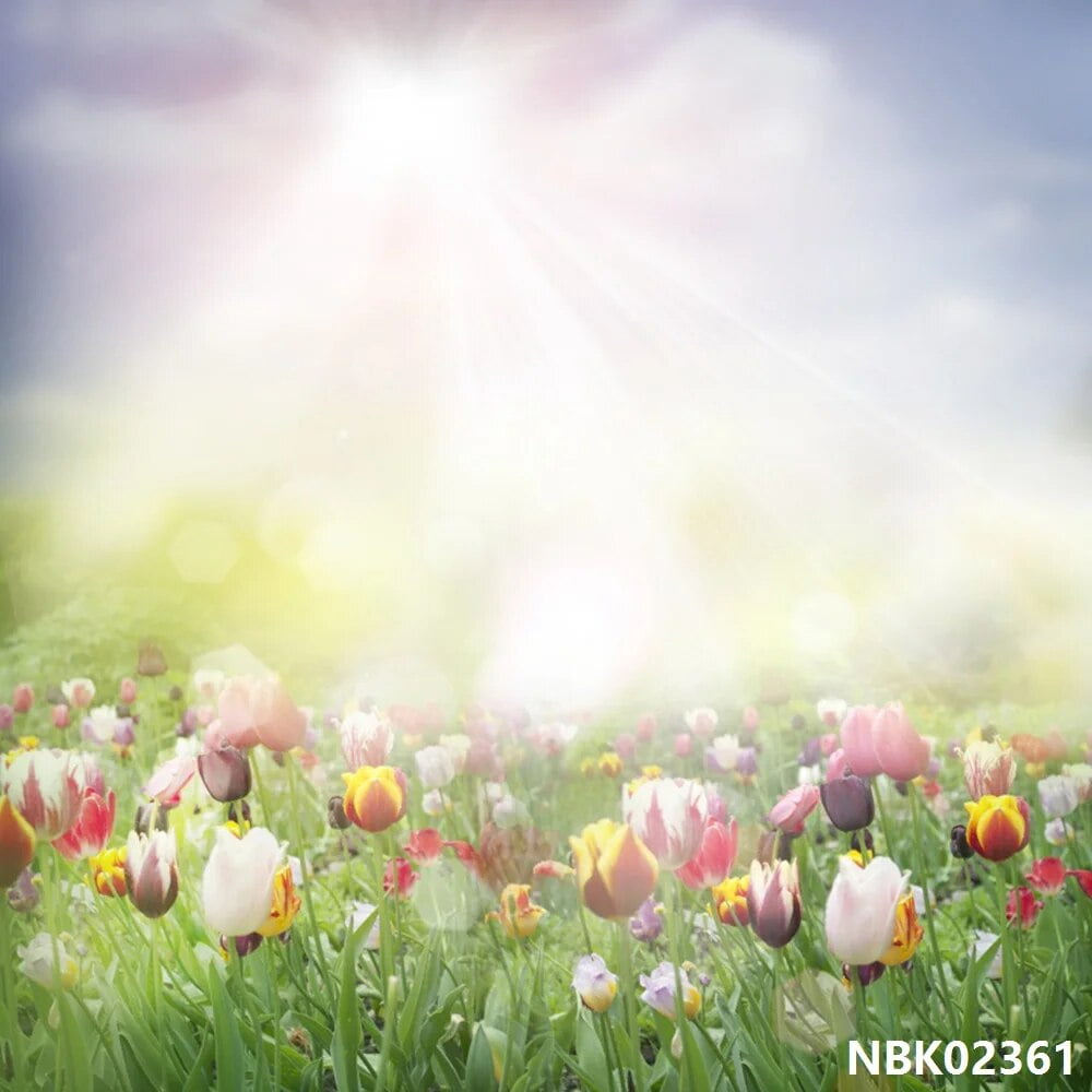 Photophone Spring Photography Backgrounds Blooming Grassland Baby ...