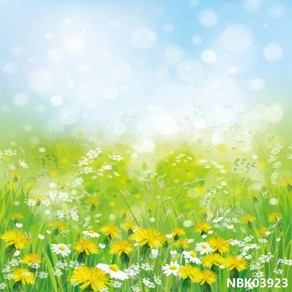 Photophone Spring Photography Backgrounds Blooming Grassland Baby ...