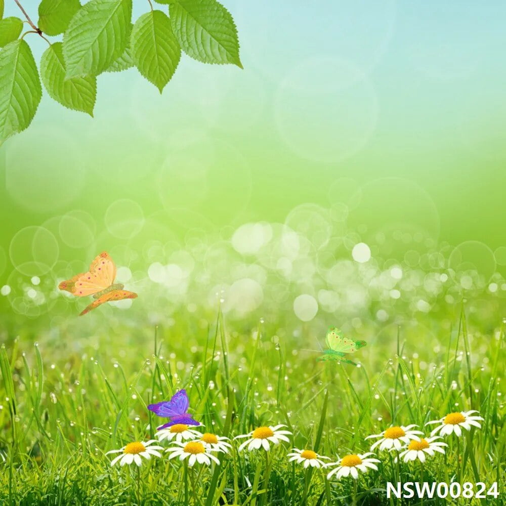 Photophone Spring Photography Backgrounds Blooming Grassland Baby ...