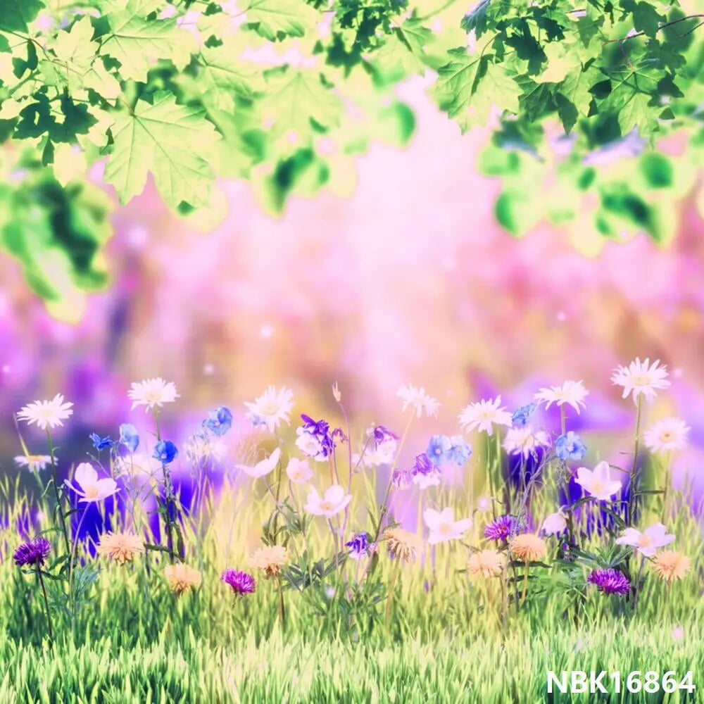 Photophone Spring Photography Backgrounds Blooming Grassland Baby ...