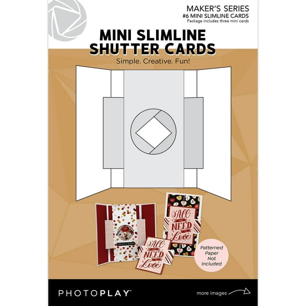Photoplay Mini Slim Shutter Card 3/Pkg-#6 - Walmart Business Supplies