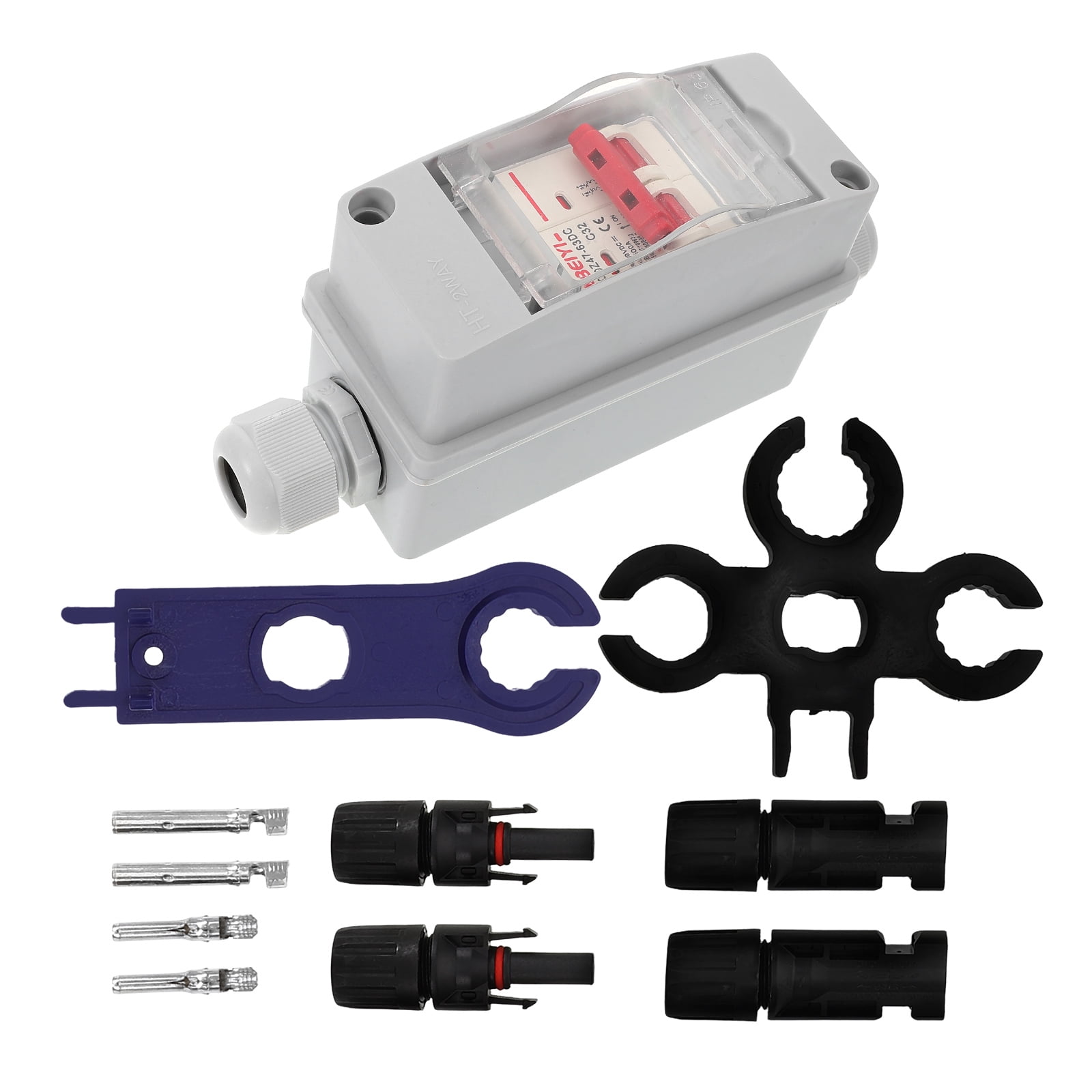 OFFIGAM 1Set Solar Power Distribution Box Plastic Electrical Box for ...