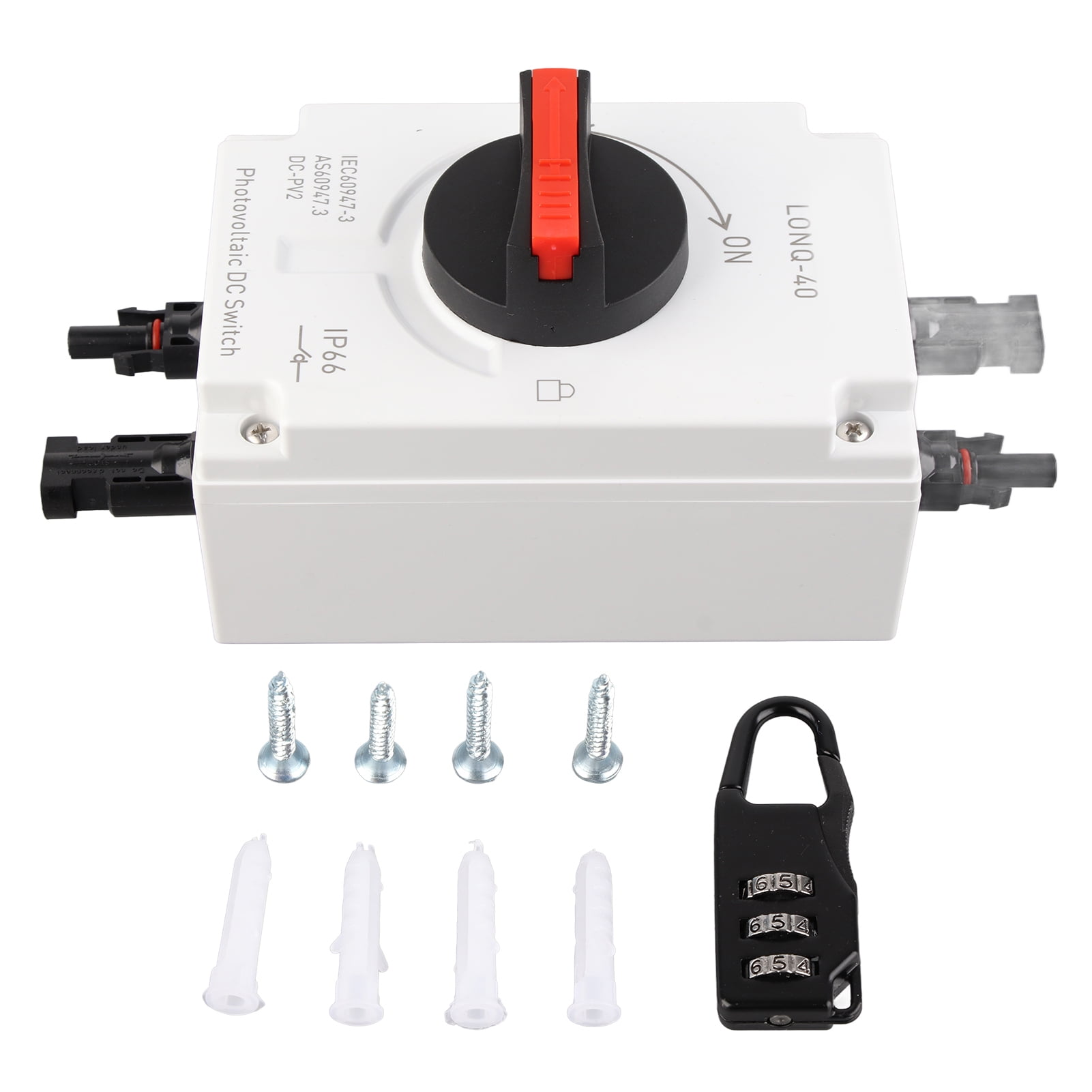 Photovoltaic DC Isolator Solar Switch IP66 Waterproof Insulated Switch for Solar Powered RV ...