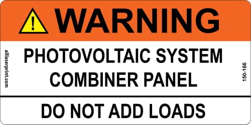 Photovoltaic Labels for PV Solar System_Warning_PHOTOVOLTAIC System ...