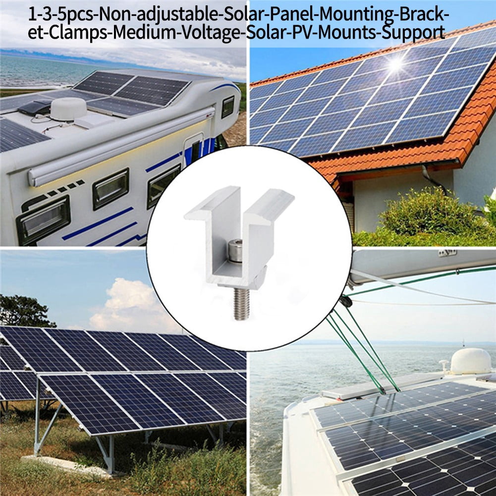 Photovoltaic Mounting Bracket Non Adjustable Solar Panel Bracket Clamps ...