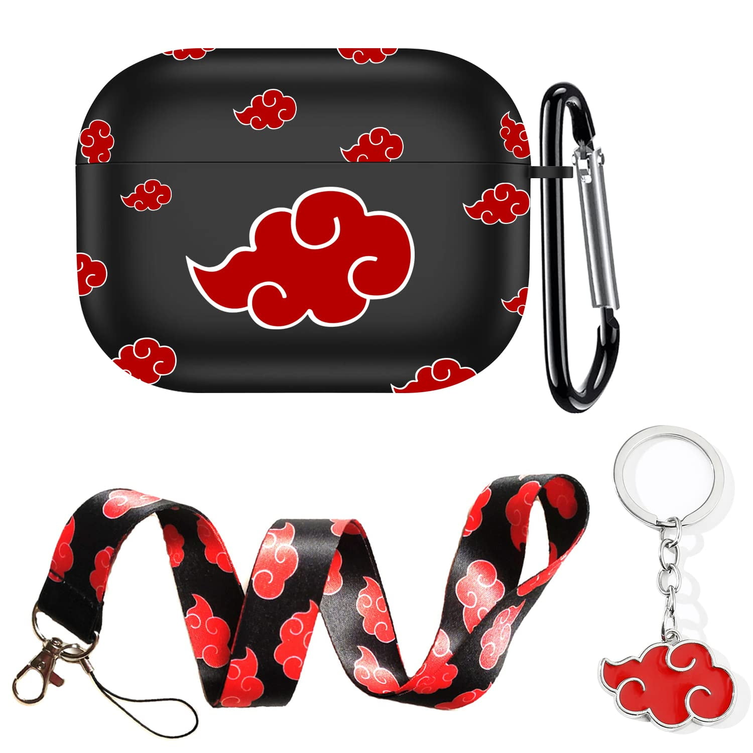 Phragmize for Airpod Pro Case Anime with Red Cloud Lanyard Keychain ...