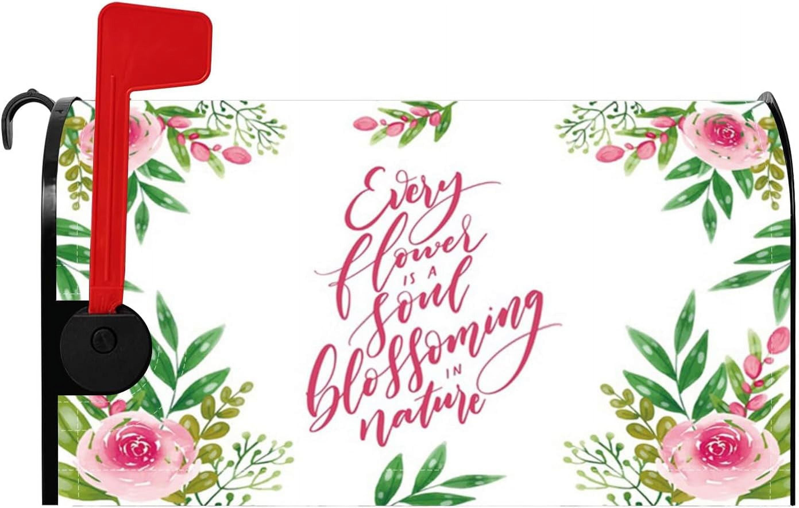 Phrase Quotes Mailbox Cover Every Flower is A Soul Blossoming in Nature ...