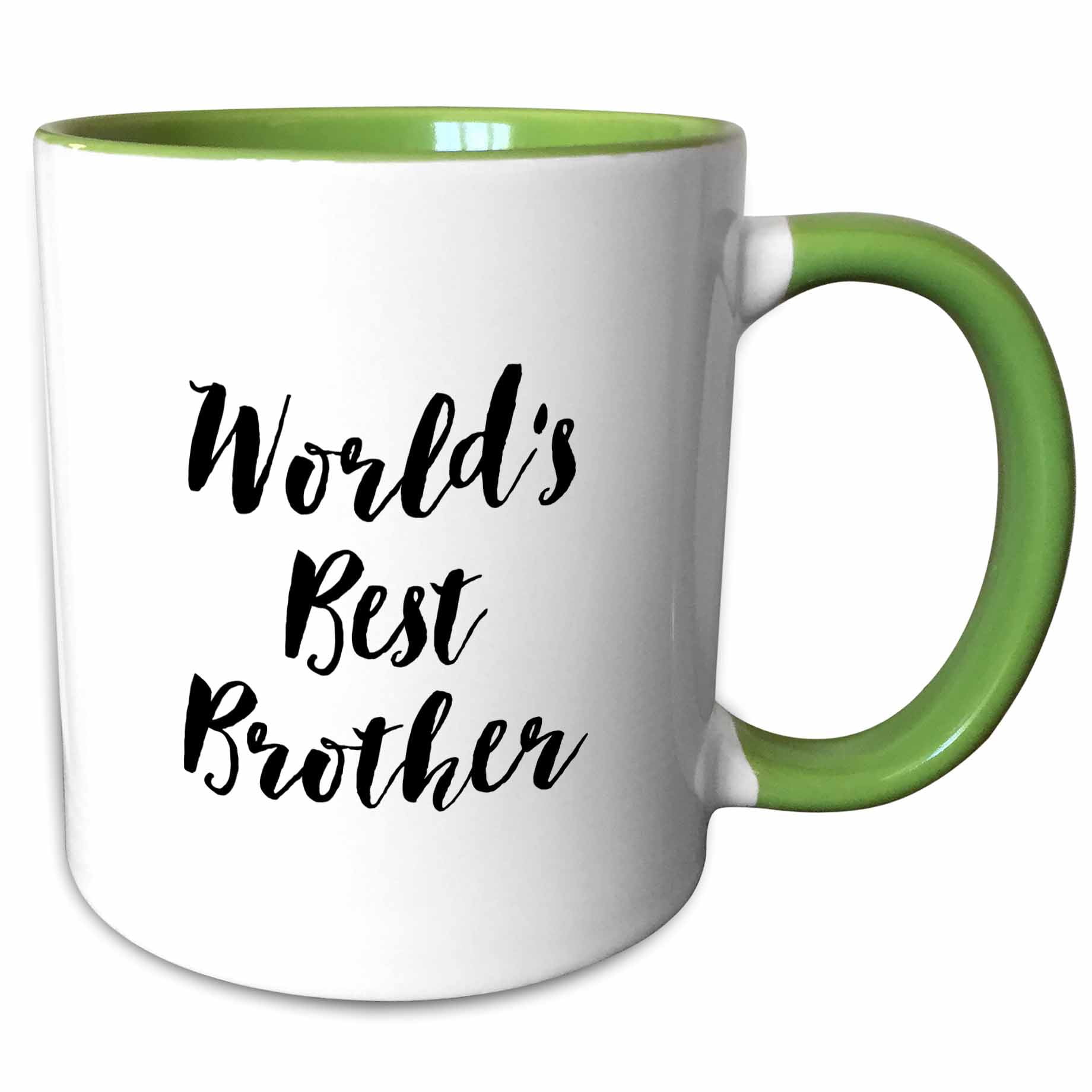 Phrase - Worlds Best Brother 11oz Two-Tone Green Mug mug-219506-7 ...