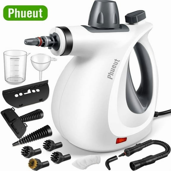 Phueut Pressurized Handheld Multi-Surface Natural Steam Cleaner with 12 ...