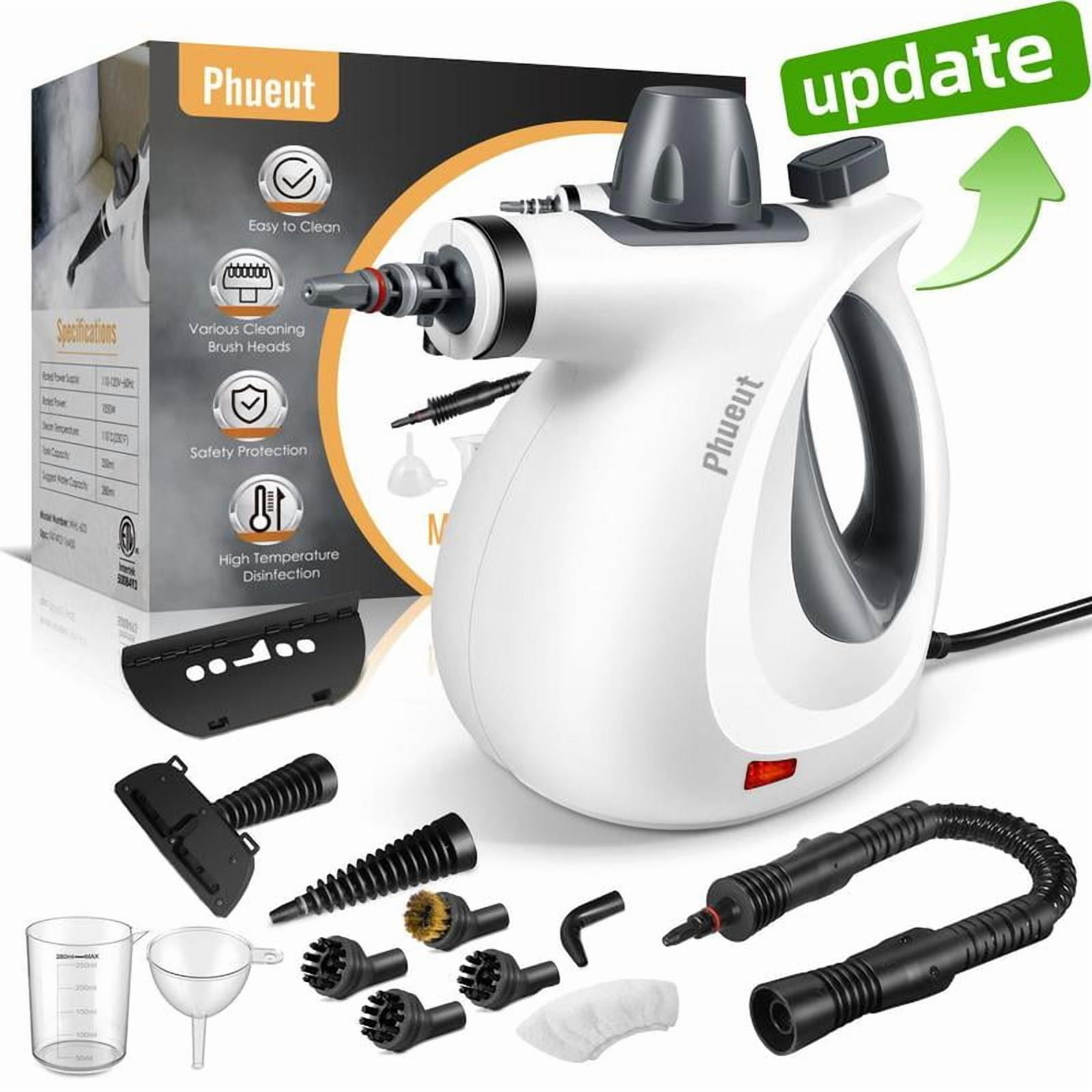 Phueut Pressurized Handheld Multi-Surface Natural Steam Cleaner with 12 ...