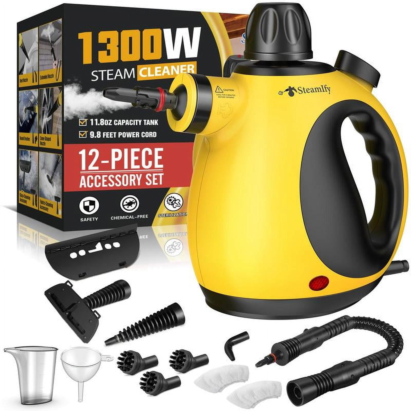 Phueut Pressurized Handheld Multi-Surface Natural Steam Cleaner with 12 ...