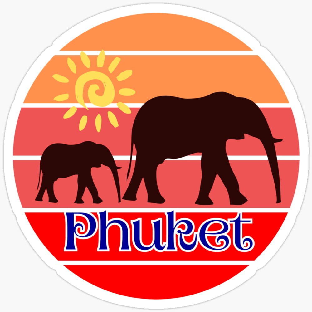 Phuket Thailand Sticker Phone Decal Water Bottle Stickers Car Decals ...