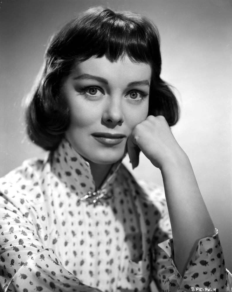 Phyllis Kirk Posed in Gray scale Portrait wearing Formal Dress Photo ...