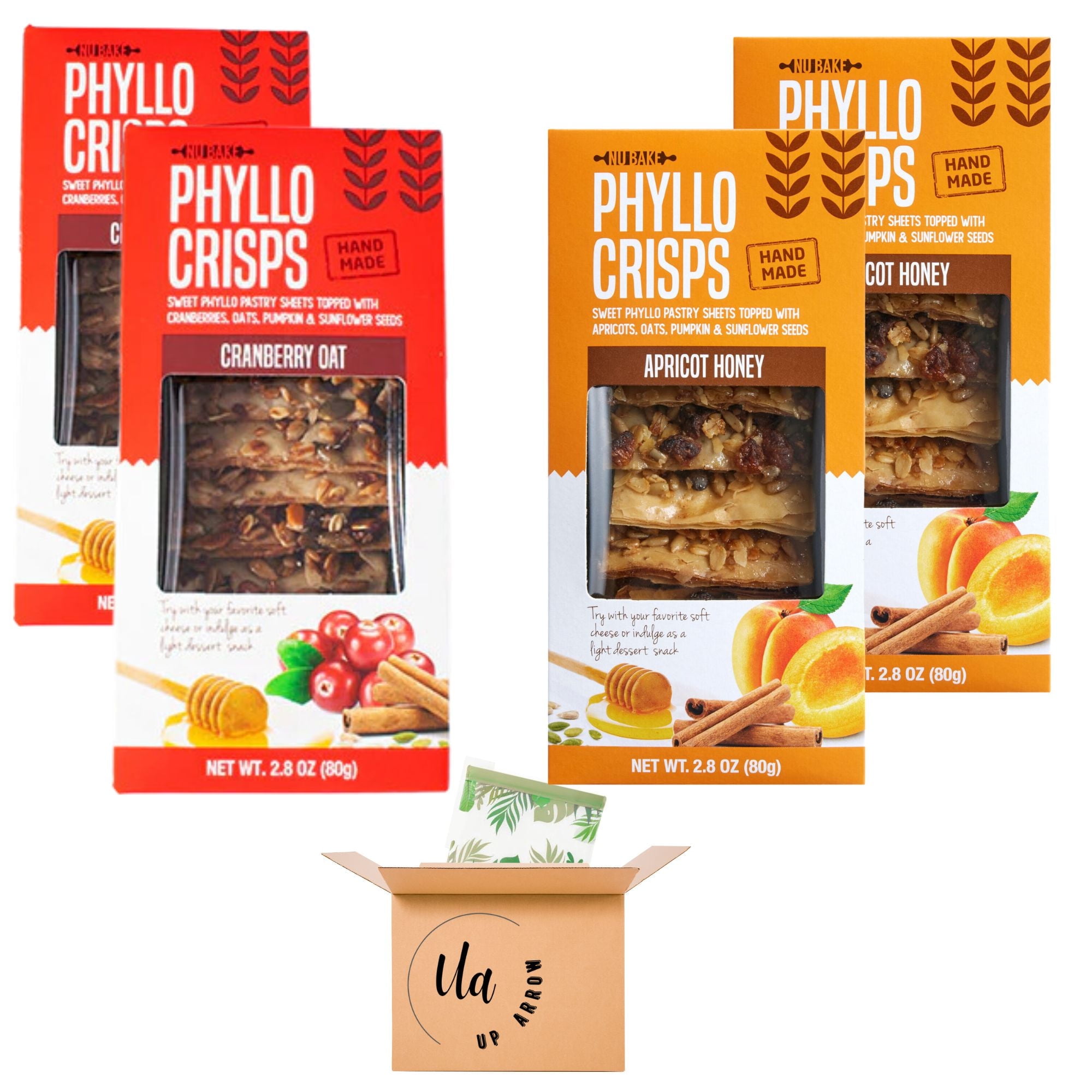 Phyllo Cranberry and Apricot Crisps Pastry Dough Sheets Handmade Snacks ...