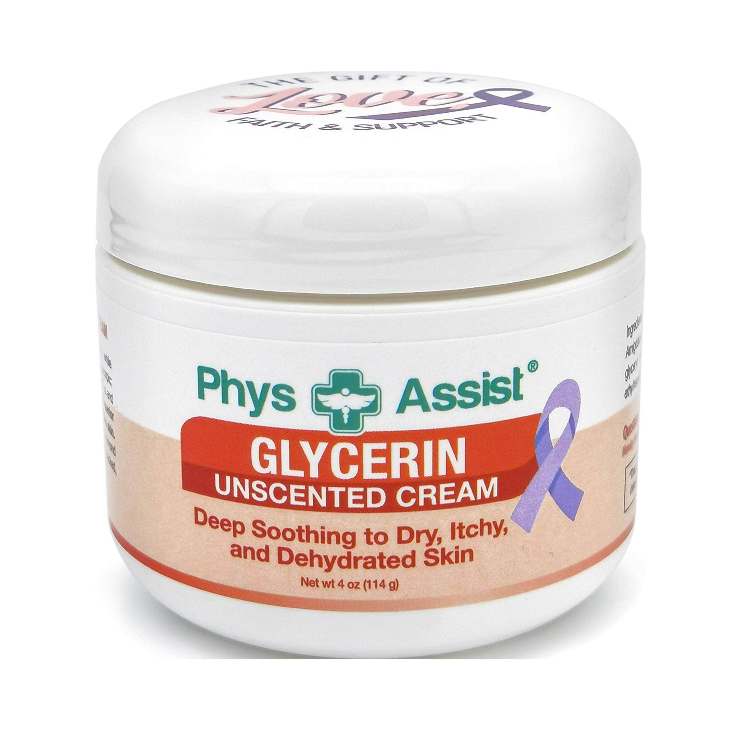 PhysAssist Oncology Glycerin Unscented TSF6 Moisturizer Cream for Dry Stressed Skin. Designed ...