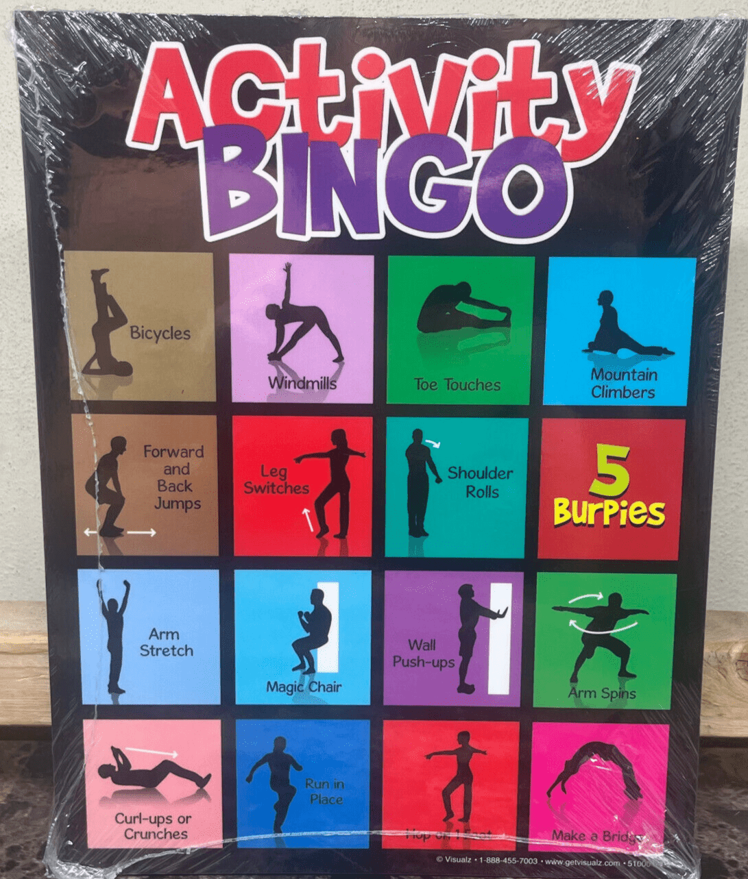 Physical Activity Bingo Game For All Ages Mobility Training Game 30/Ct ...