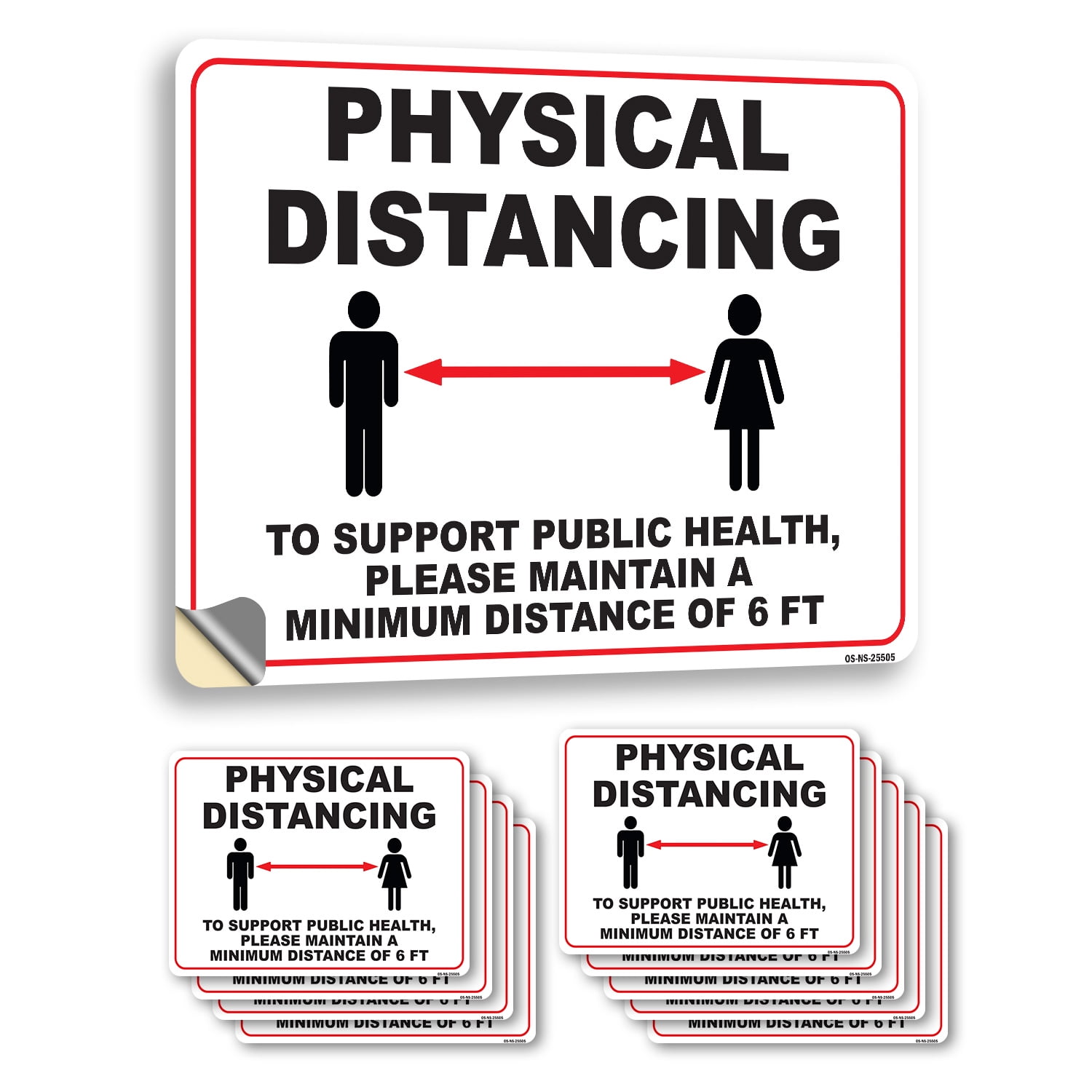 Physical Distancing To Support Public Health 6 Feet Public Safety Vinyl ...