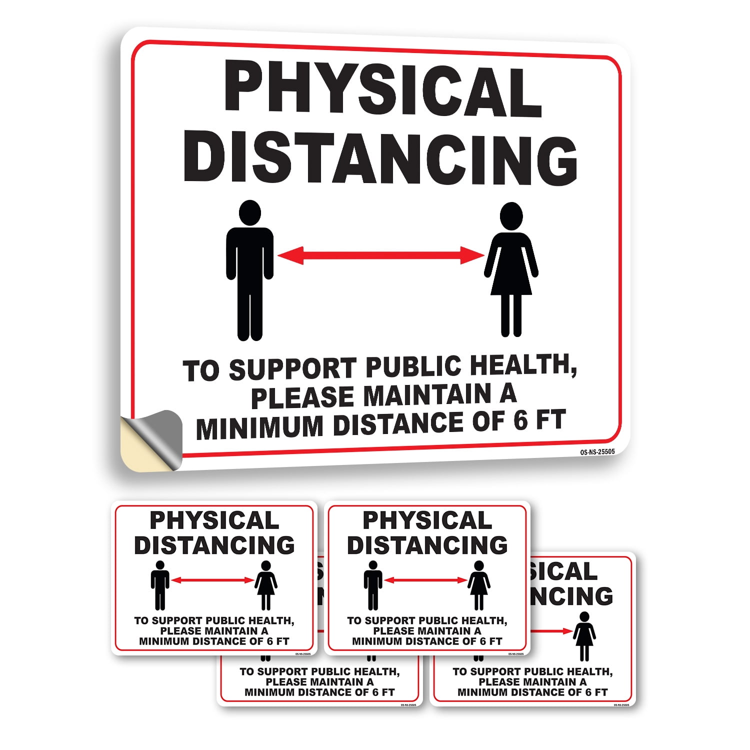 Physical Distancing To Support Public Health 6 Feet Public Safety Vinyl ...