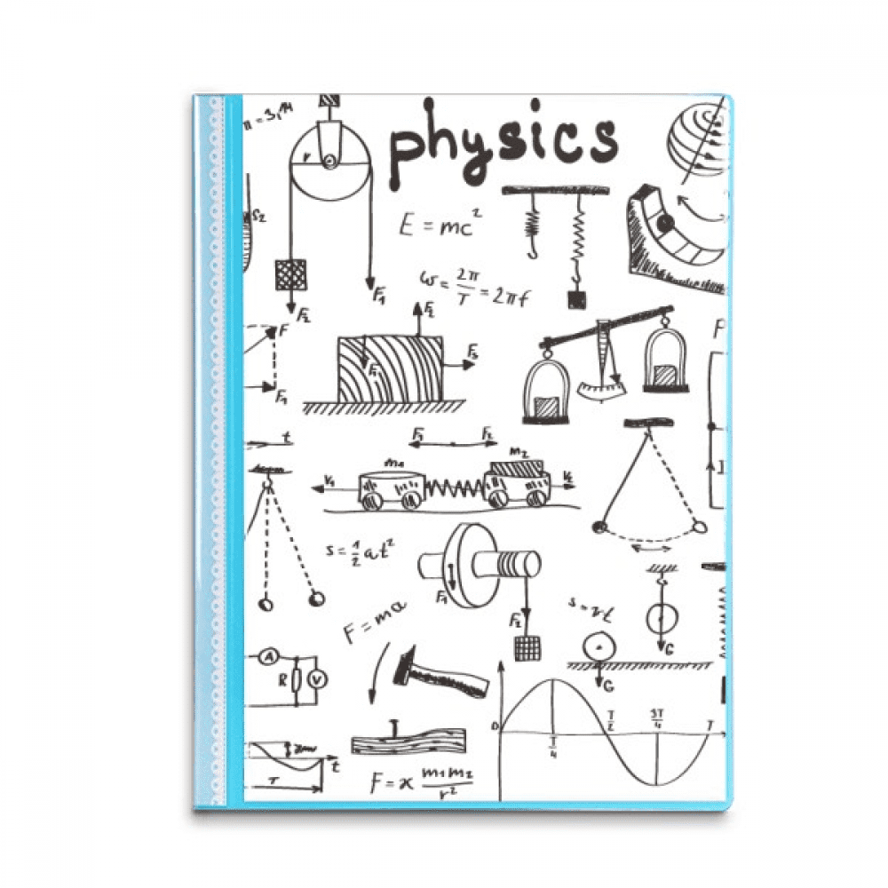 Physical Electromagnetic Mechanics Illustration Book Sheet Protectors ...