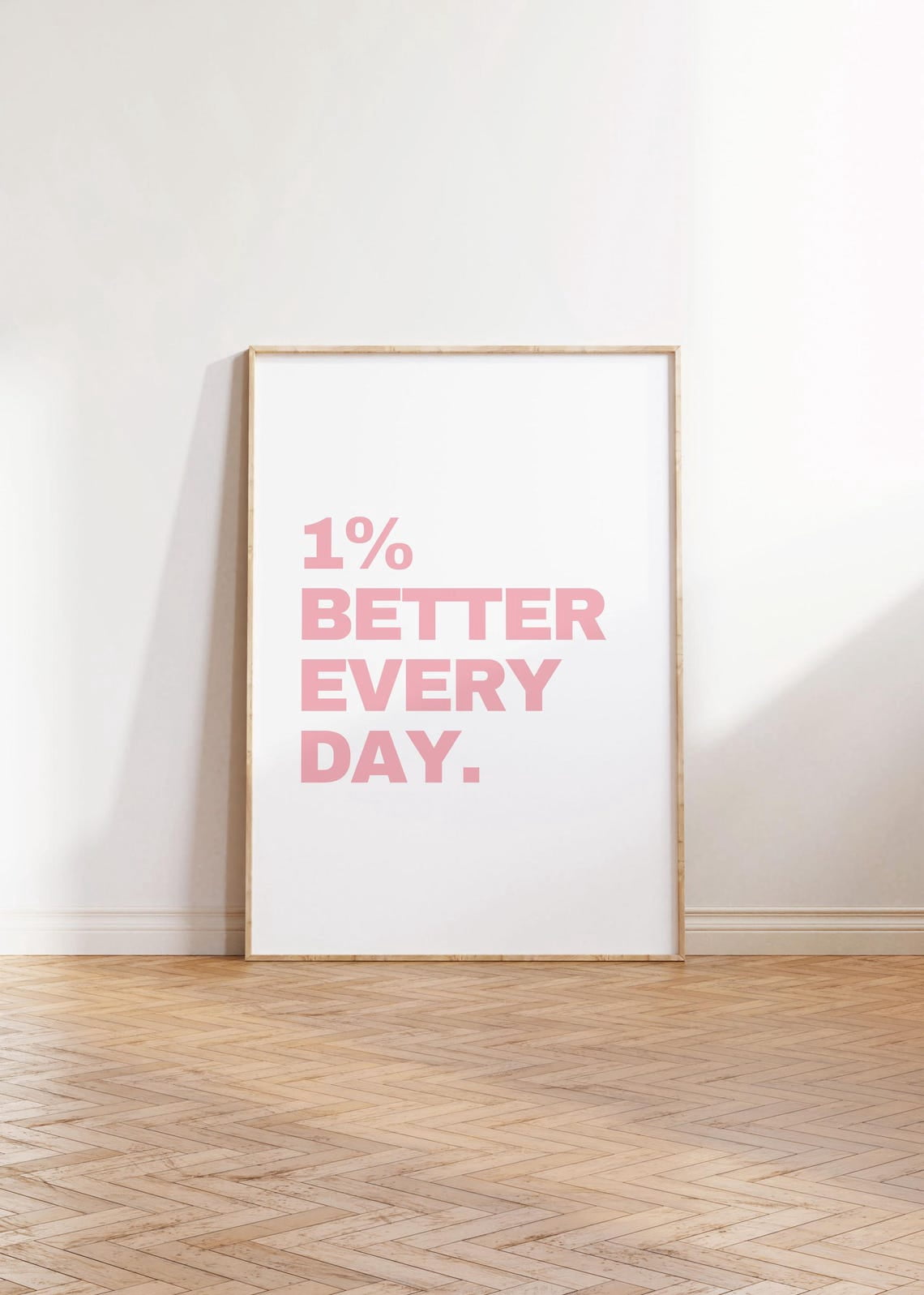 Physical Poster - 1 Percent Better Every Day Poster | Retro Typography ...