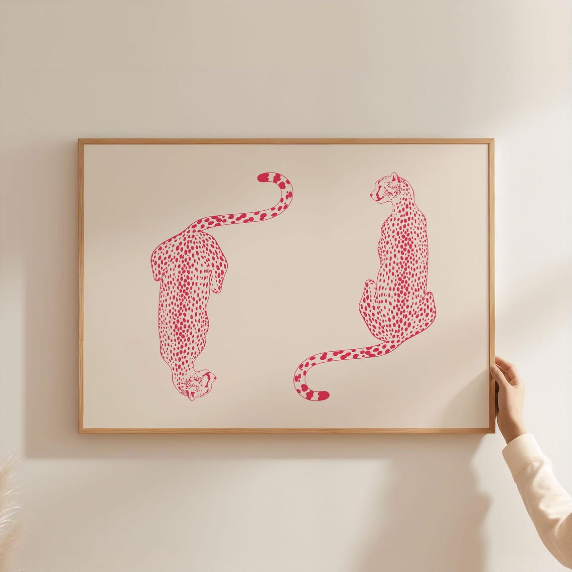 Abstract Cheetah Leopard Poster | Cute Pink Animal Art For Room ...