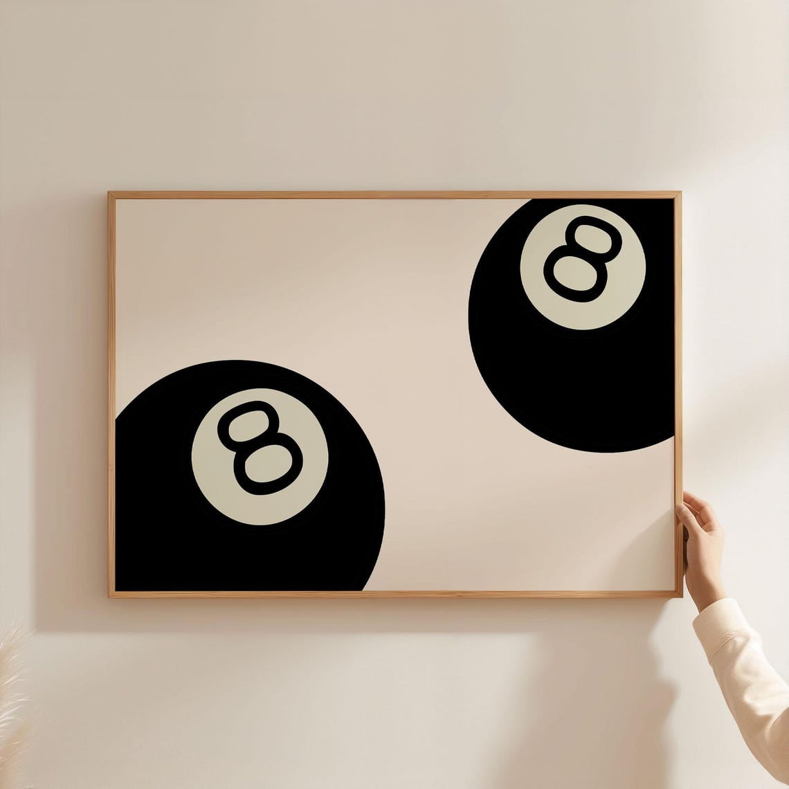 Black Lucky 8 Eight Ball Poster | Horizontal Landscape Art For ...