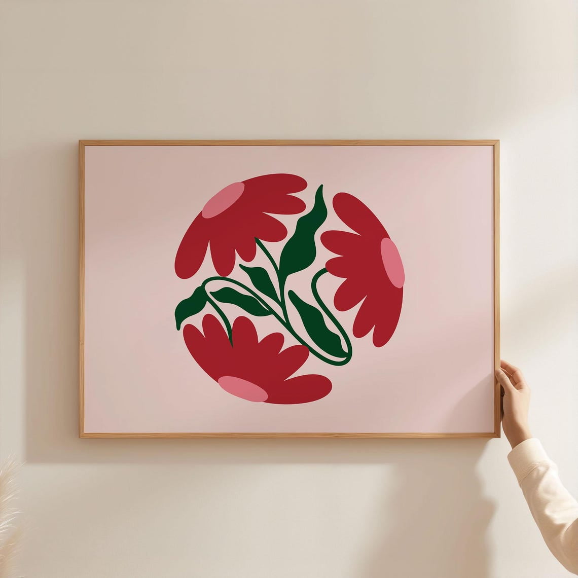 Physical Poster - Colorful Abstract Flower Poppies Wall Art ...