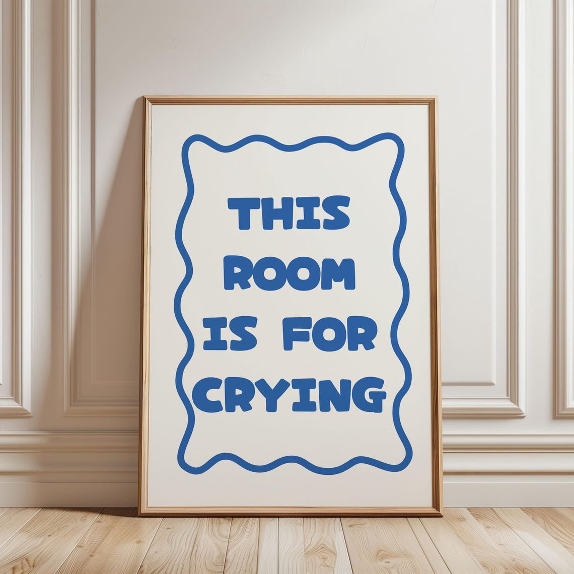 Physical Poster - This Room Is For Crying Poster | Retro Blue ...